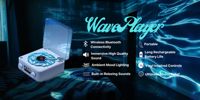 WavePlayer | The Original Aqua Vinyl Bluetooth Speaker